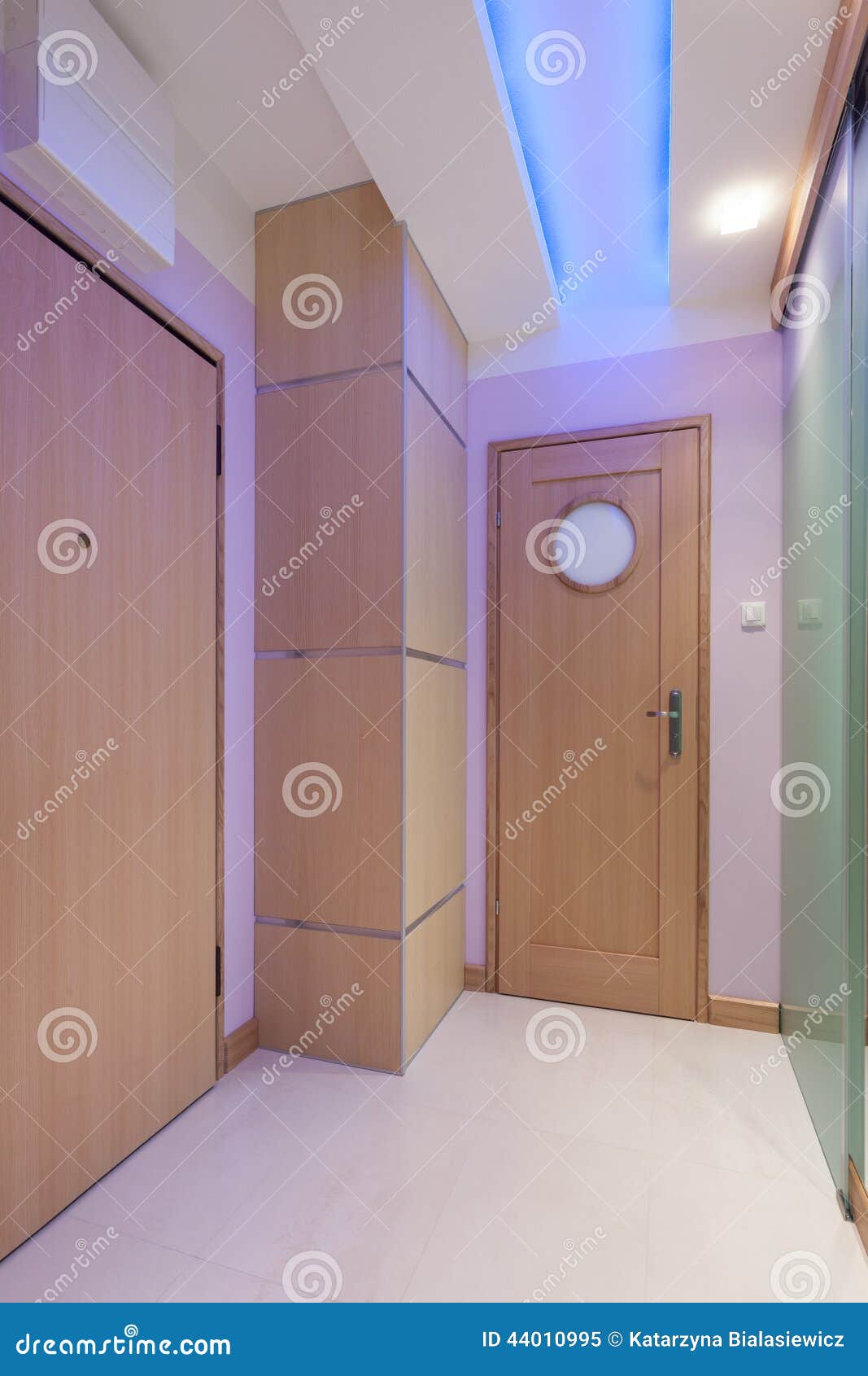 Anteroom with Modern Neon Lighting Stock Image - Image of design ...