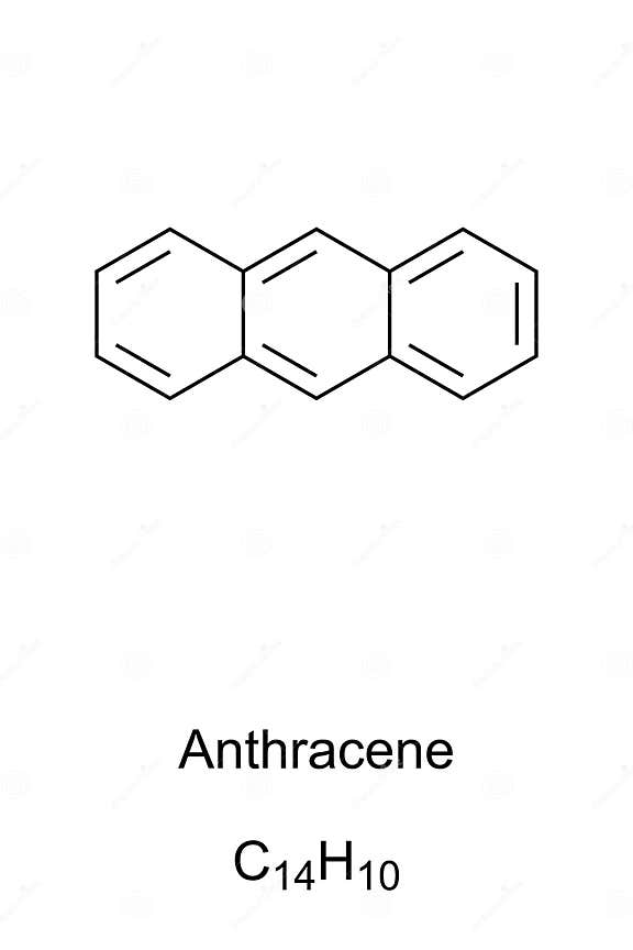 Anthracene Skeletal Formula and Molecular Structure Stock Vector ...