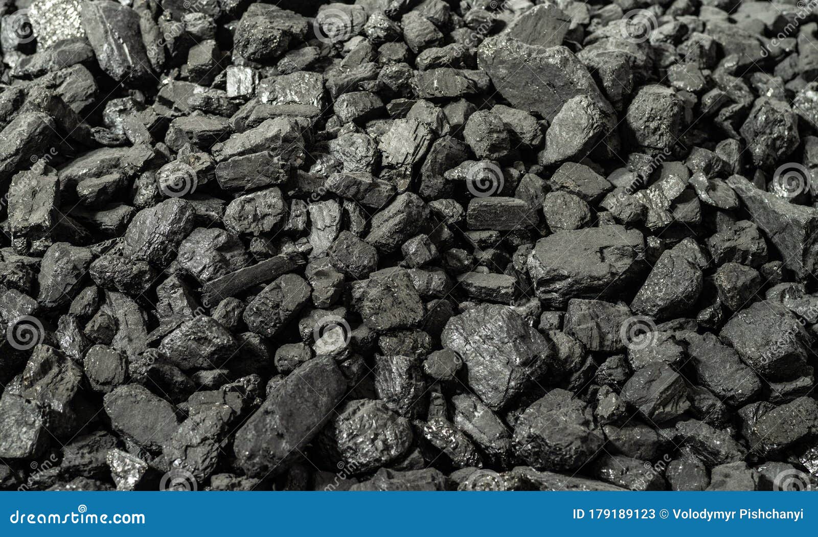 Anthracite is the Best Type of Hard Coal. Panoramic Background from ...