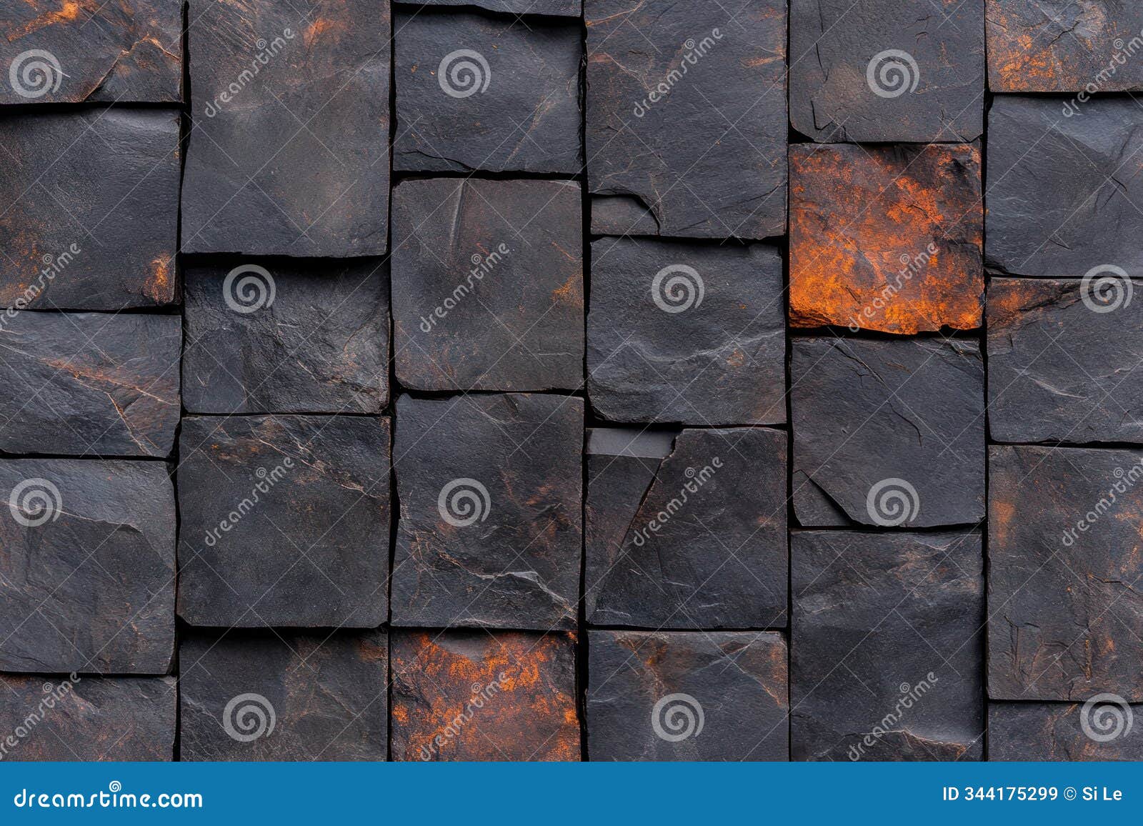 Anthracite Square Concrete Texture Background with Black Stone Stock ...