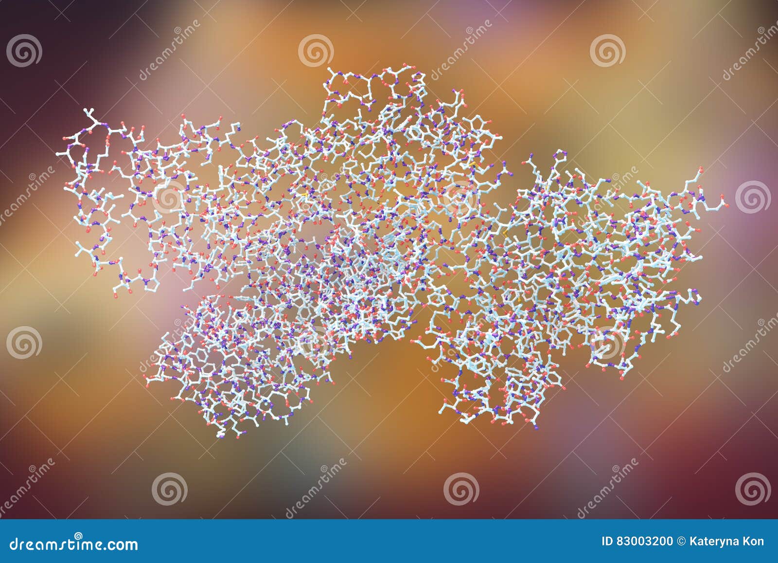 Anthrax Lethal Toxin Molecule Stock Illustration - Illustration of ...
