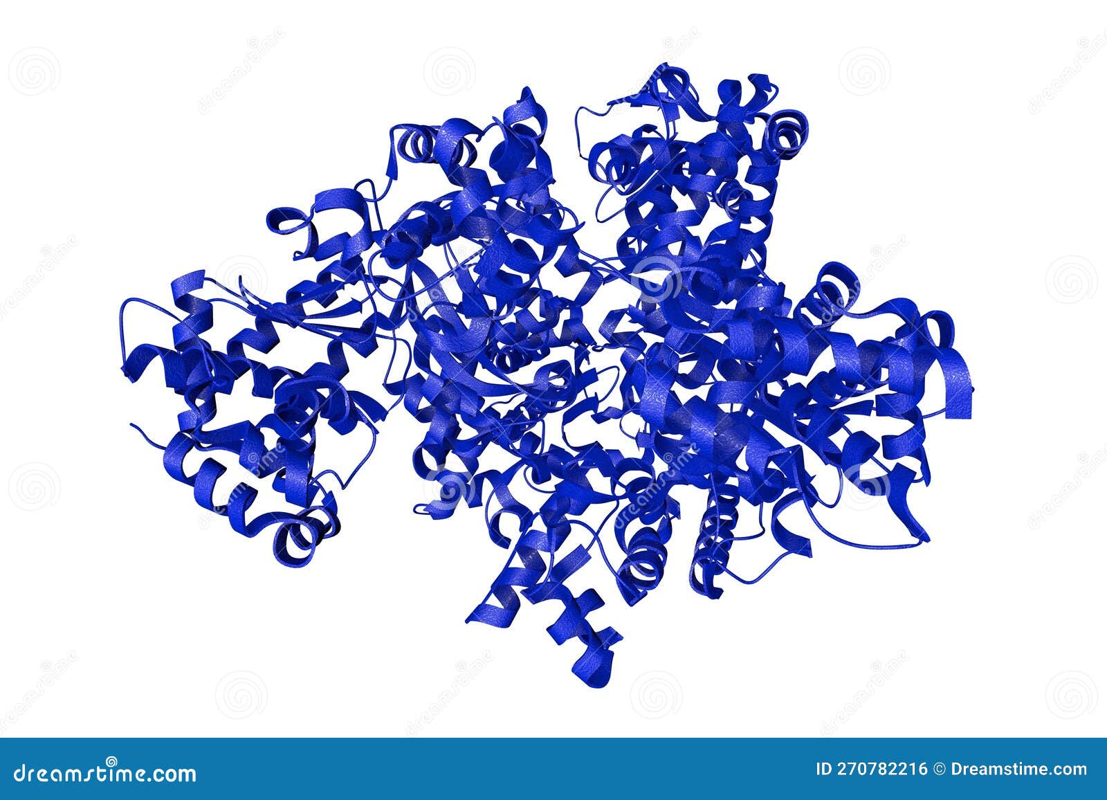 Anthrax Toxin Lethal Factor. Ribbons Diagram Isolated On White ...