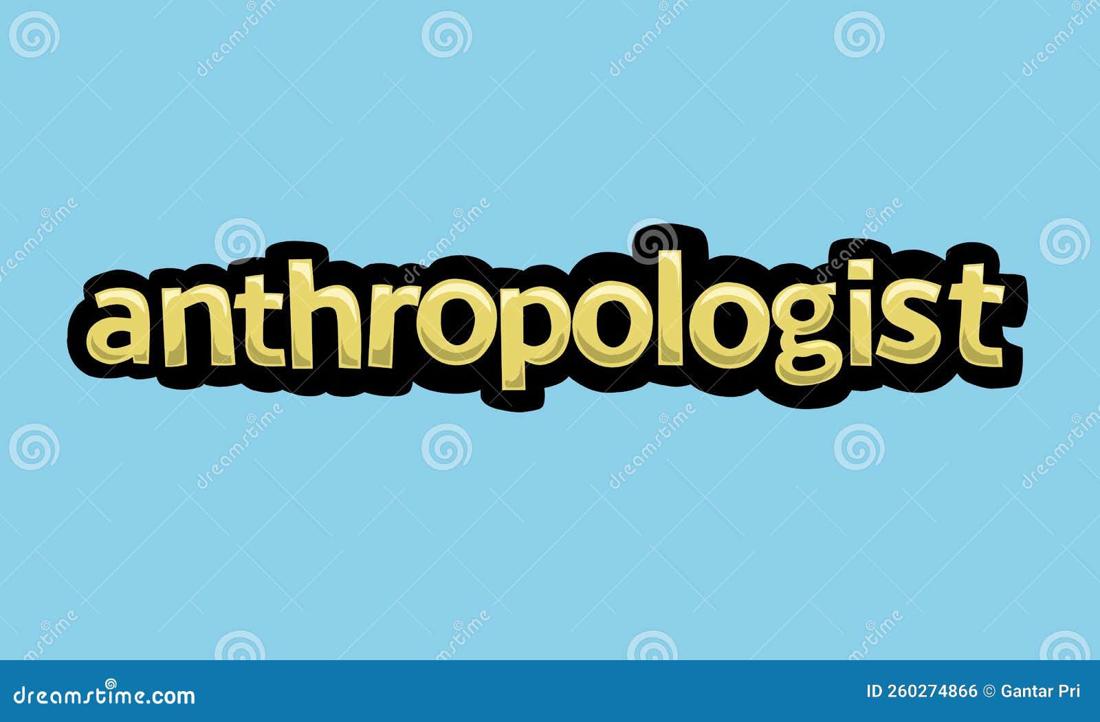 ANTHROPOLOGIST Writing Vector Design on a Blue Background Stock Vector ...