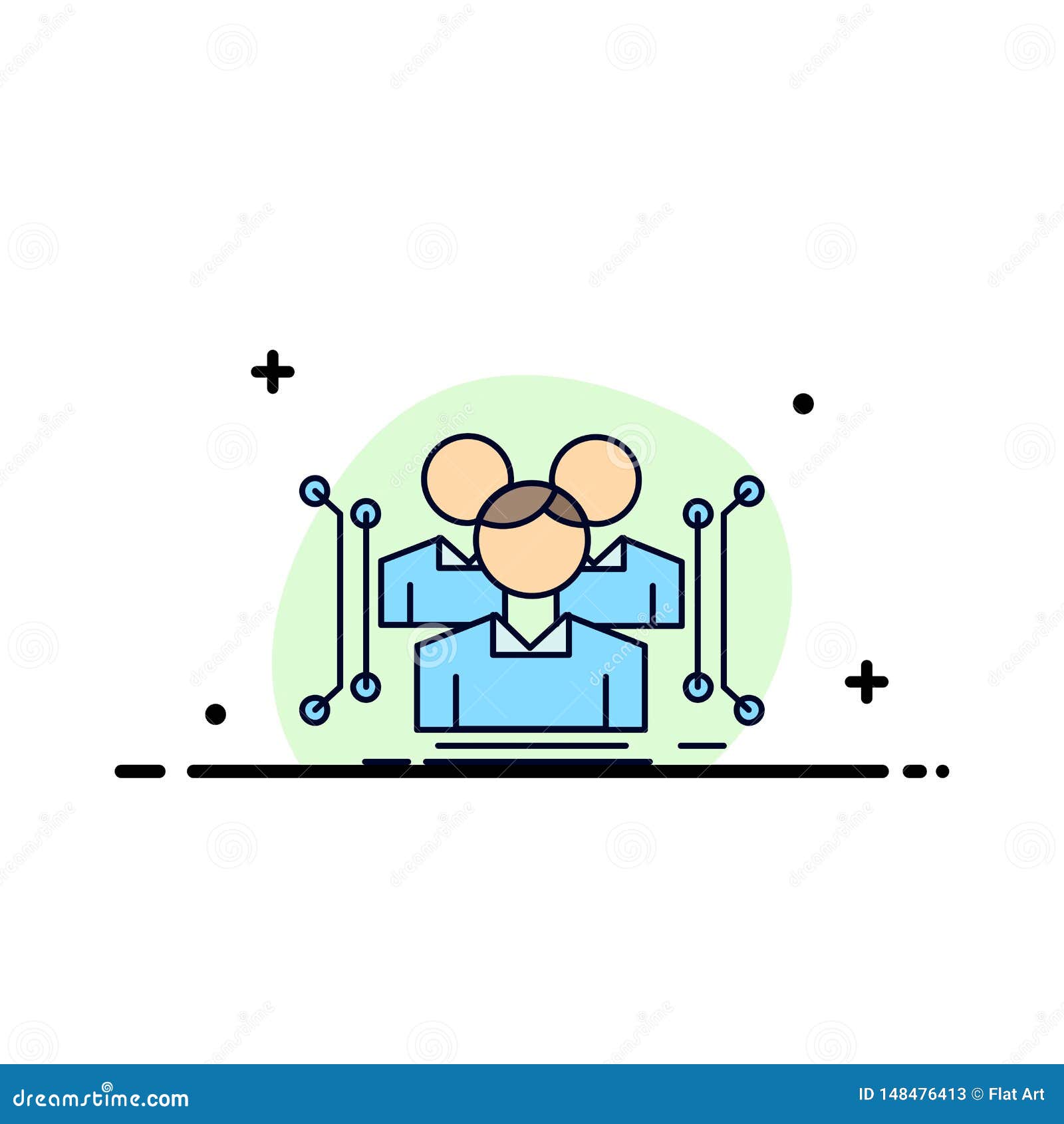 Anthropometry, Body, Data, Human, Public Flat Color Icon Vector Stock ...