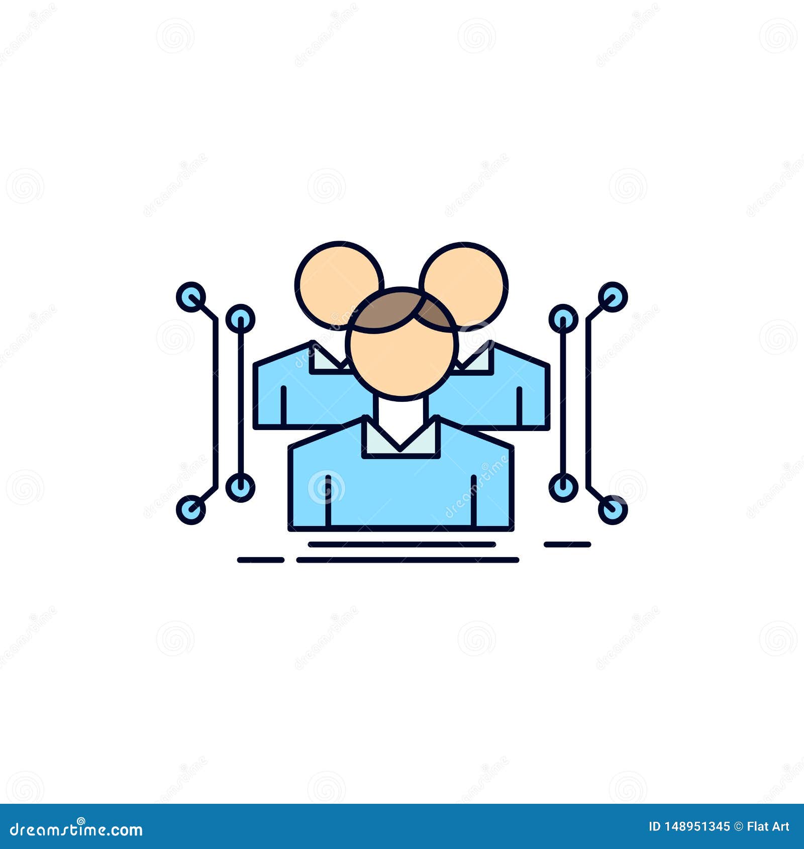 Anthropometry, Body, Data, Human, Public Flat Color Icon Vector Stock ...