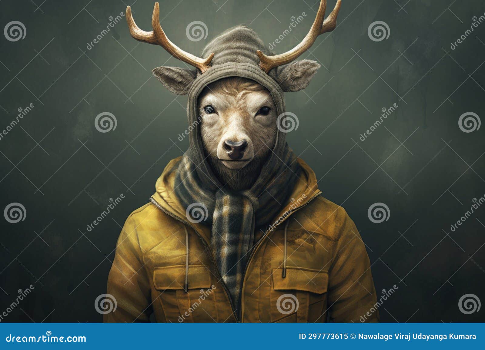 Animals Wearing Human Clothes. Generative Ai Stock Image - Image of ...