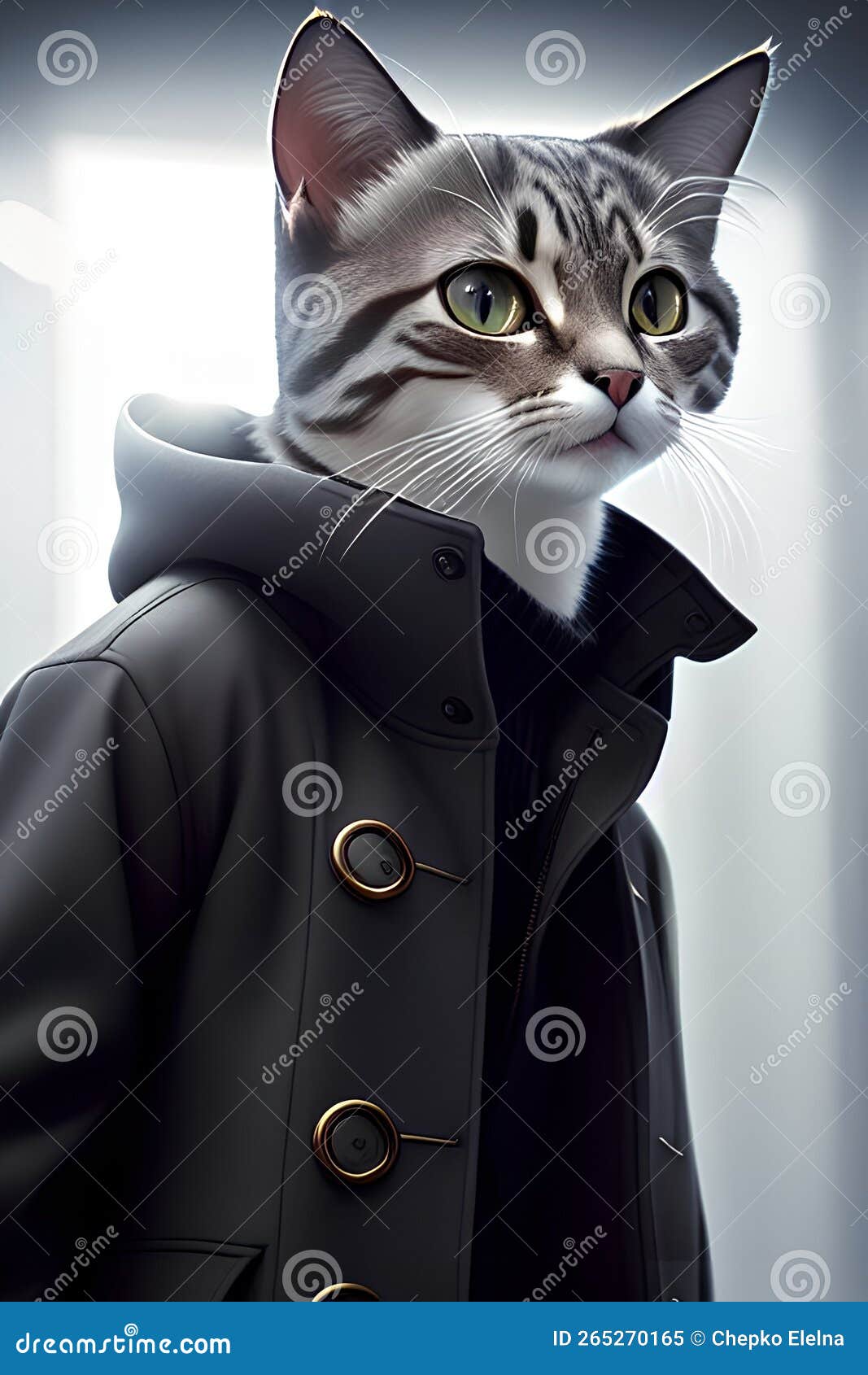 Anthropomorphic Cat - People, Cartoon Animal in Coat. Ai Generated ...