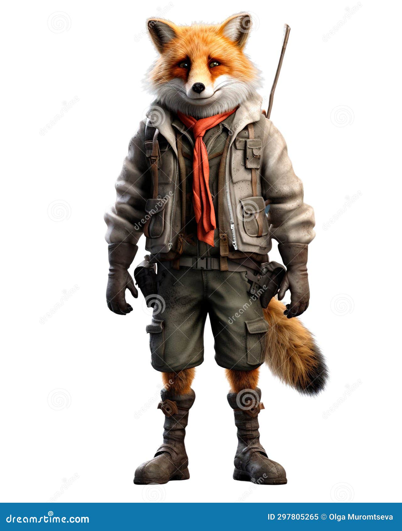 An Anthropomorphic Fox in Winter Clothing. Anthropomorphic Animals ...