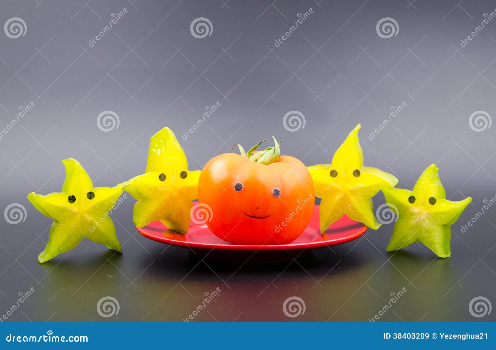 Anthropomorphic fruits stock image. Image of tomato, interesting - 38403209