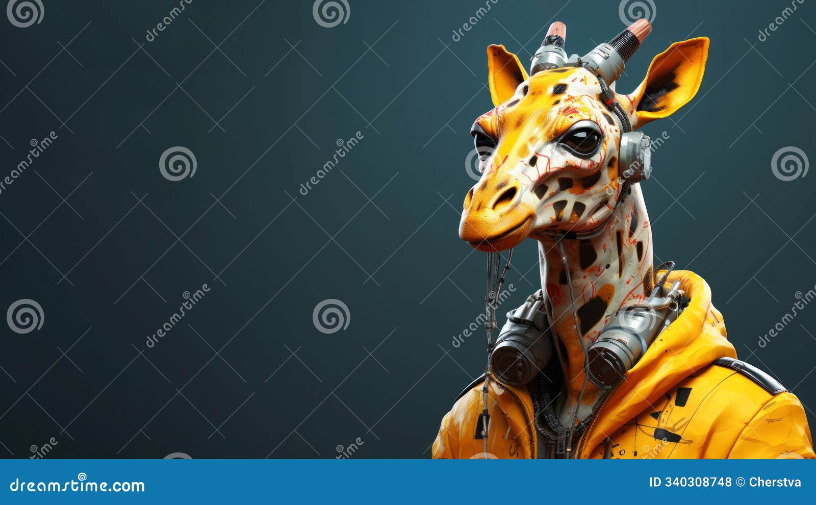 Anthropomorphic Giraffe Futuristic Constructor Worker Engineer Hyper ...