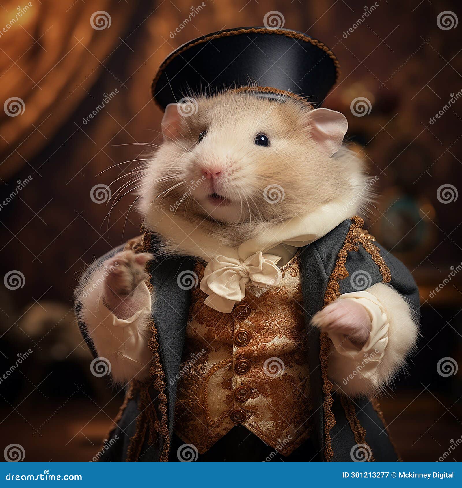 Hamster(s) Dressed in Victorian Style Clothing with a Vintage Style ...