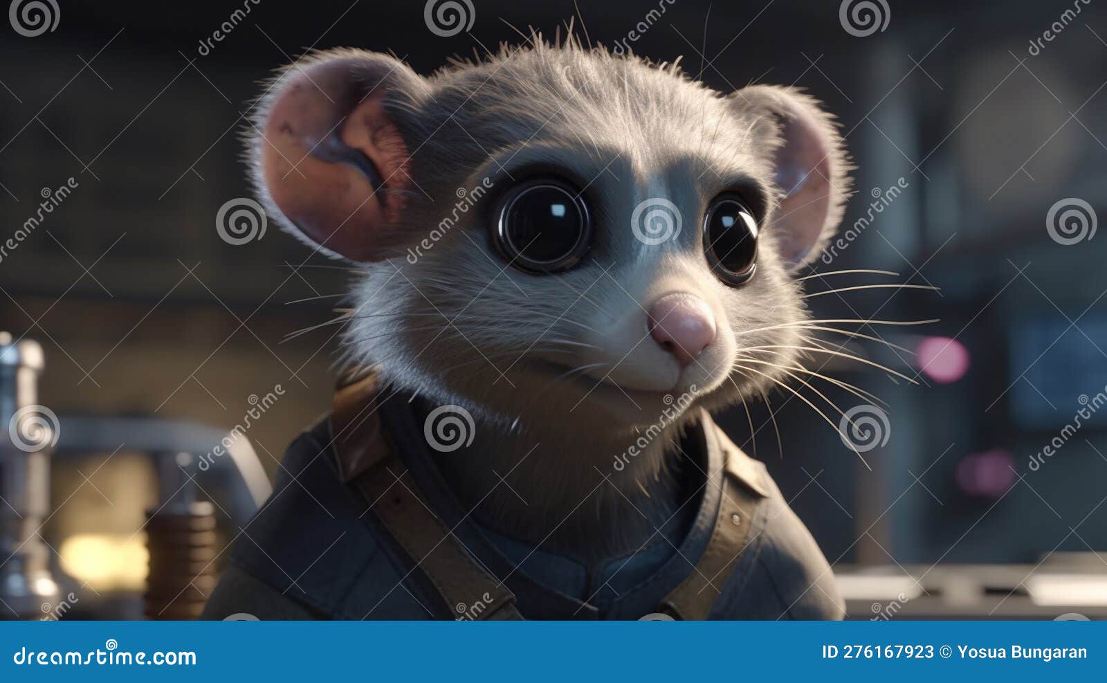 Anthropomorphic Intuitive Ferret, Digital Art Illustration, Generative ...
