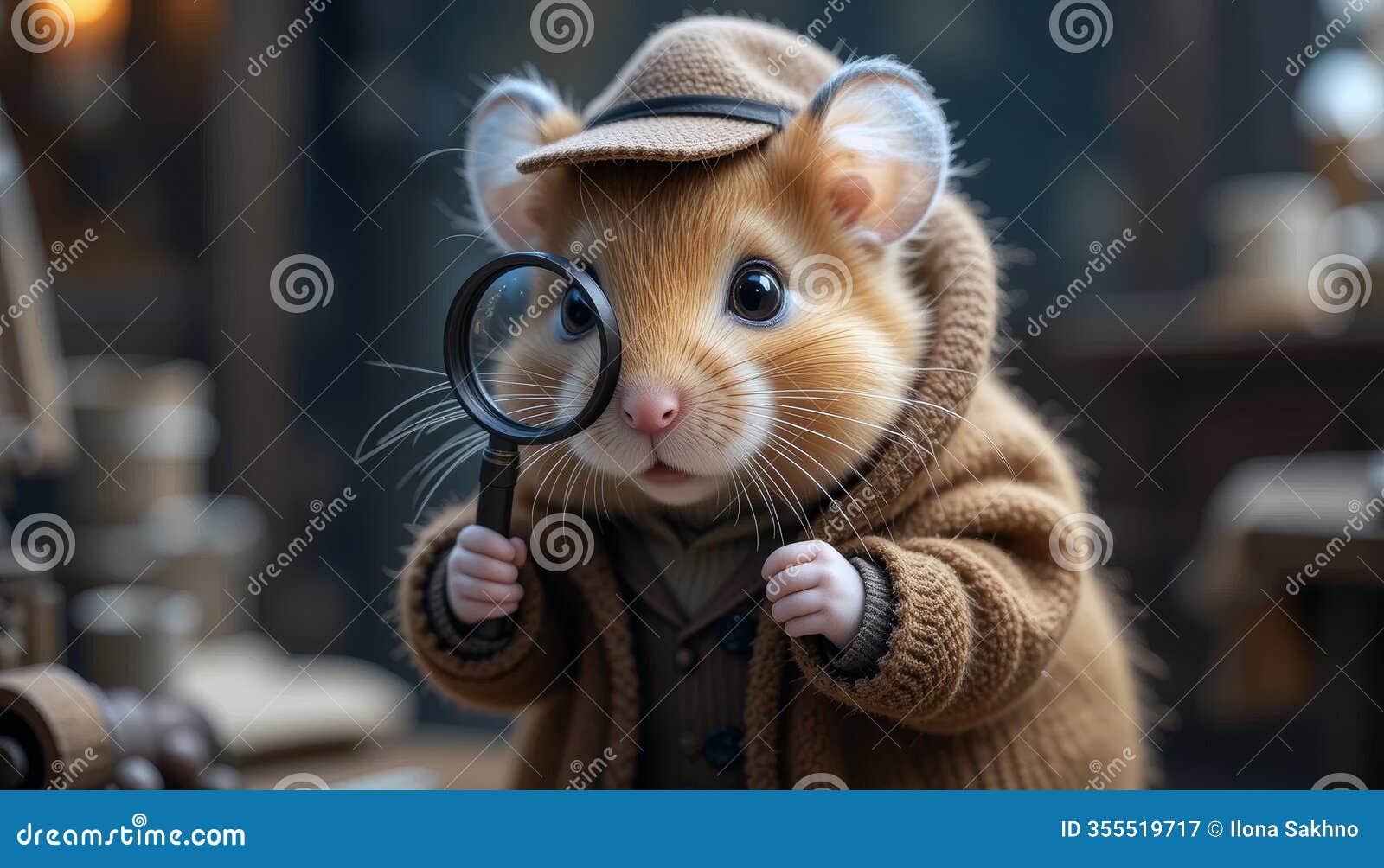 Anthropomorphic Mouse Dressed in Steampunk Attire Stock Image - Image ...