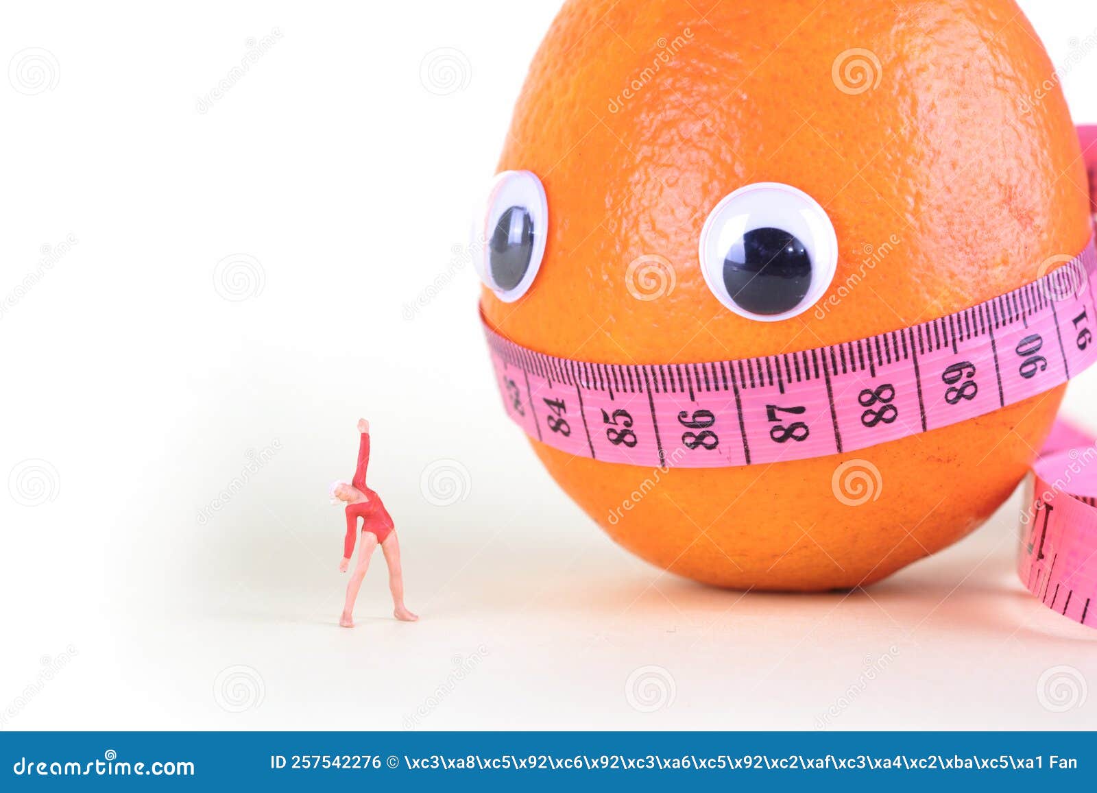 An Anthropomorphic Orange Staring at a Beautiful Woman Puppet Model ...