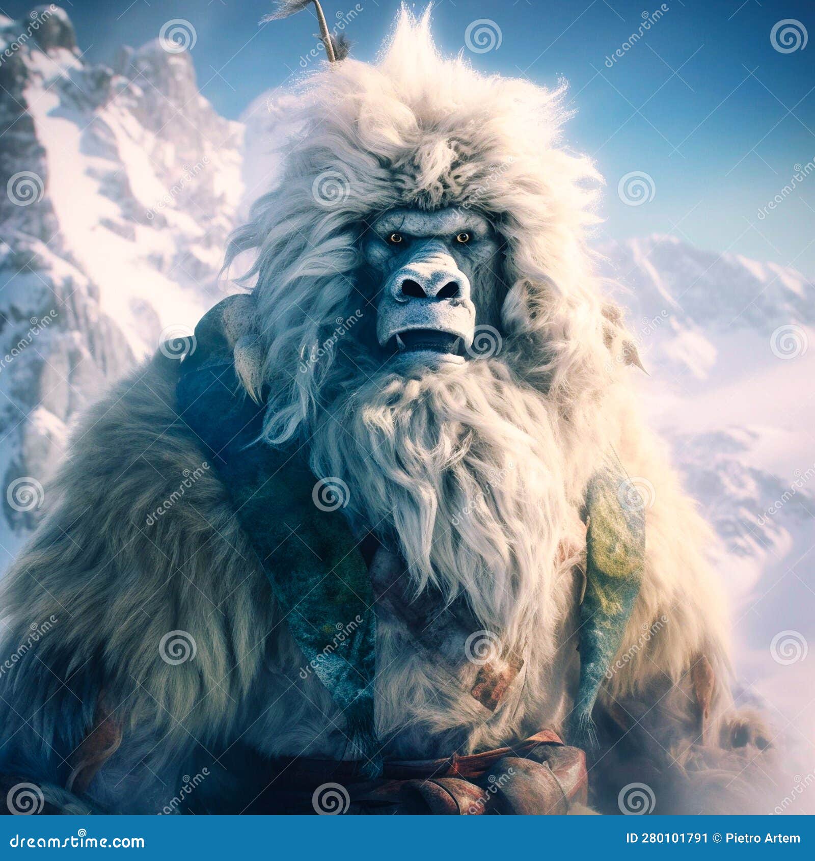 Anthropomorphic Portrait a Mini Yeti Mount Everest, Generative AI Stock ...