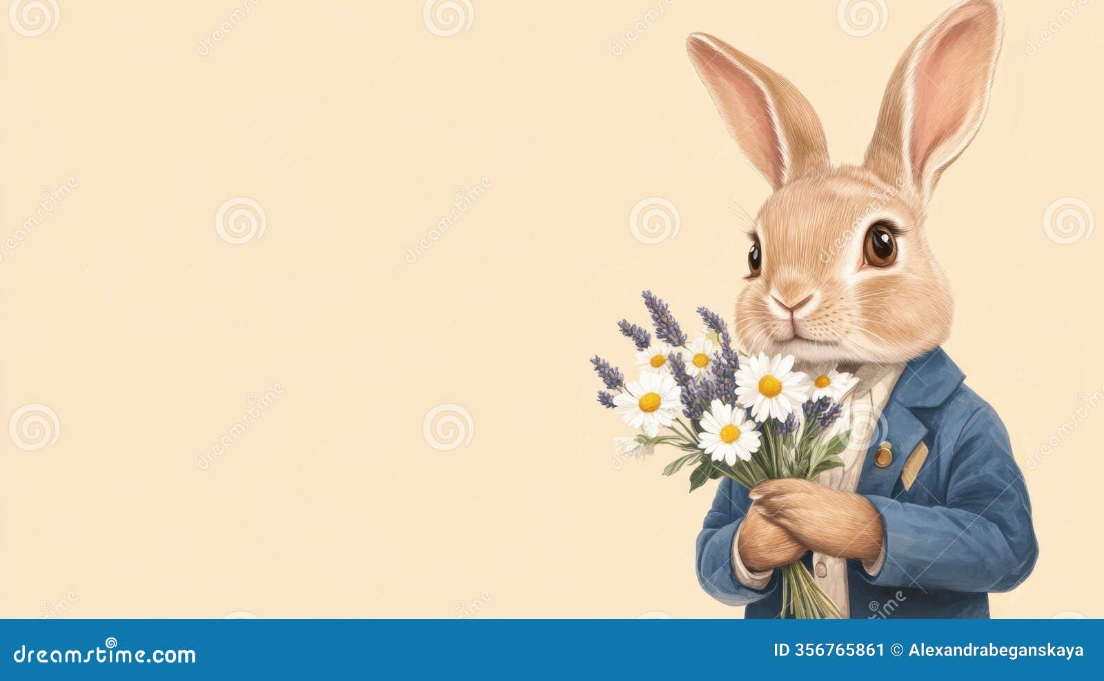 Anthropomorphic Lavender Rabbit God - Realistic Fantasy Artwork Stock ...