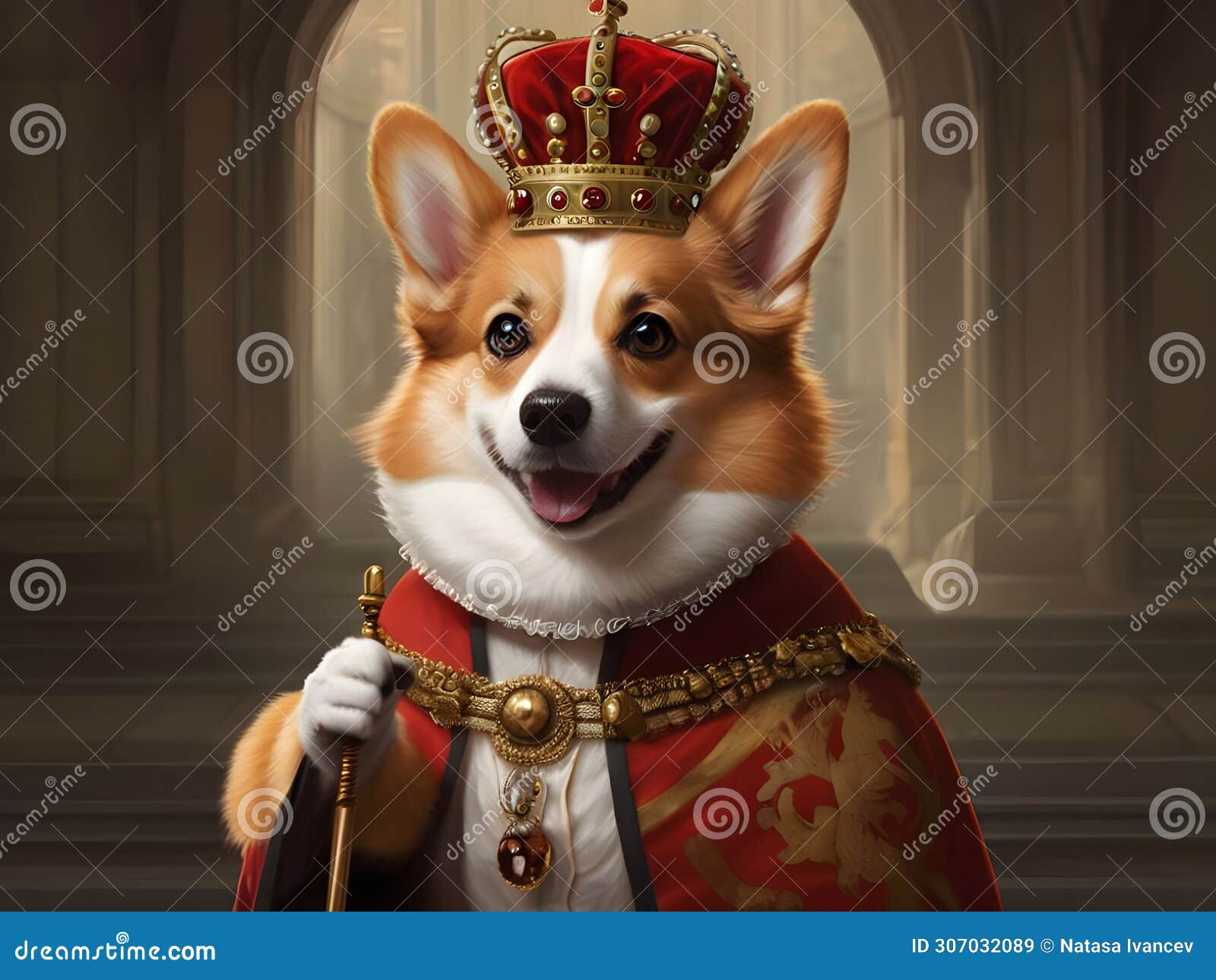 Royal Corgi In A Crown A Hilariously Adorable Stock Photo For Memes ...