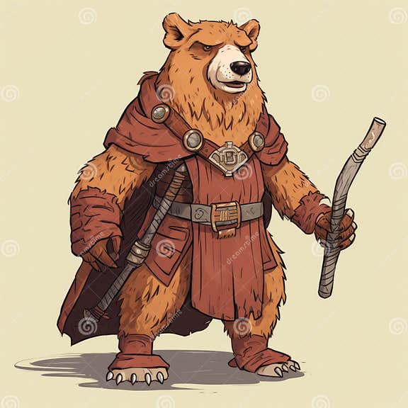 Anthropomorphic Rust Bear God - Dnd 5e - Cliff Chiang Style Stock ...