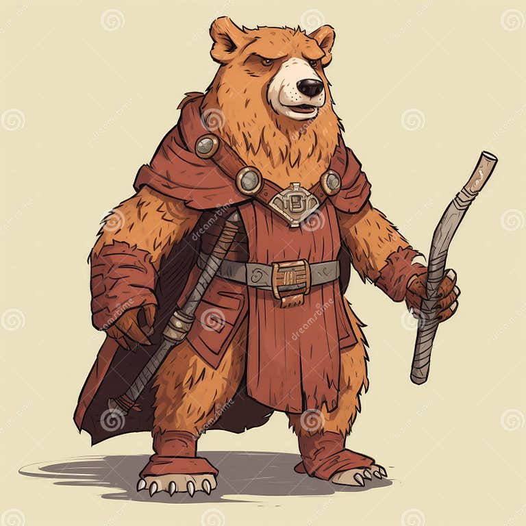 Anthropomorphic Rust Bear God - Dnd 5e - Cliff Chiang Style Stock ...