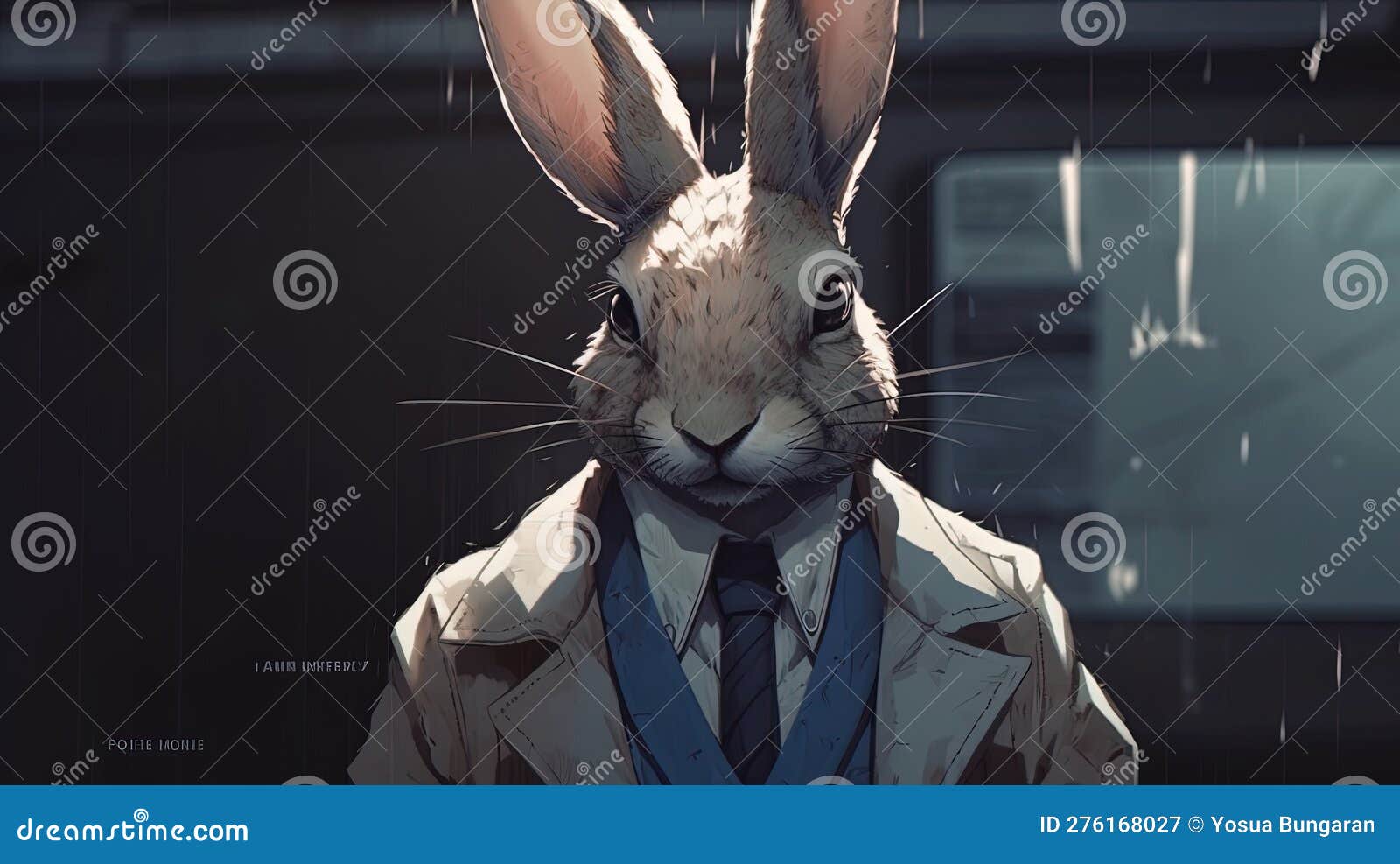 Anthropomorphic Stylish Rabbit, Digital Art Illustration, Generative AI ...