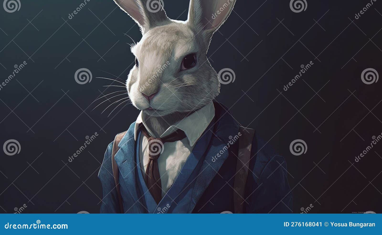 Anthropomorphic Stylish Rabbit, Digital Art Illustration, Generative AI ...