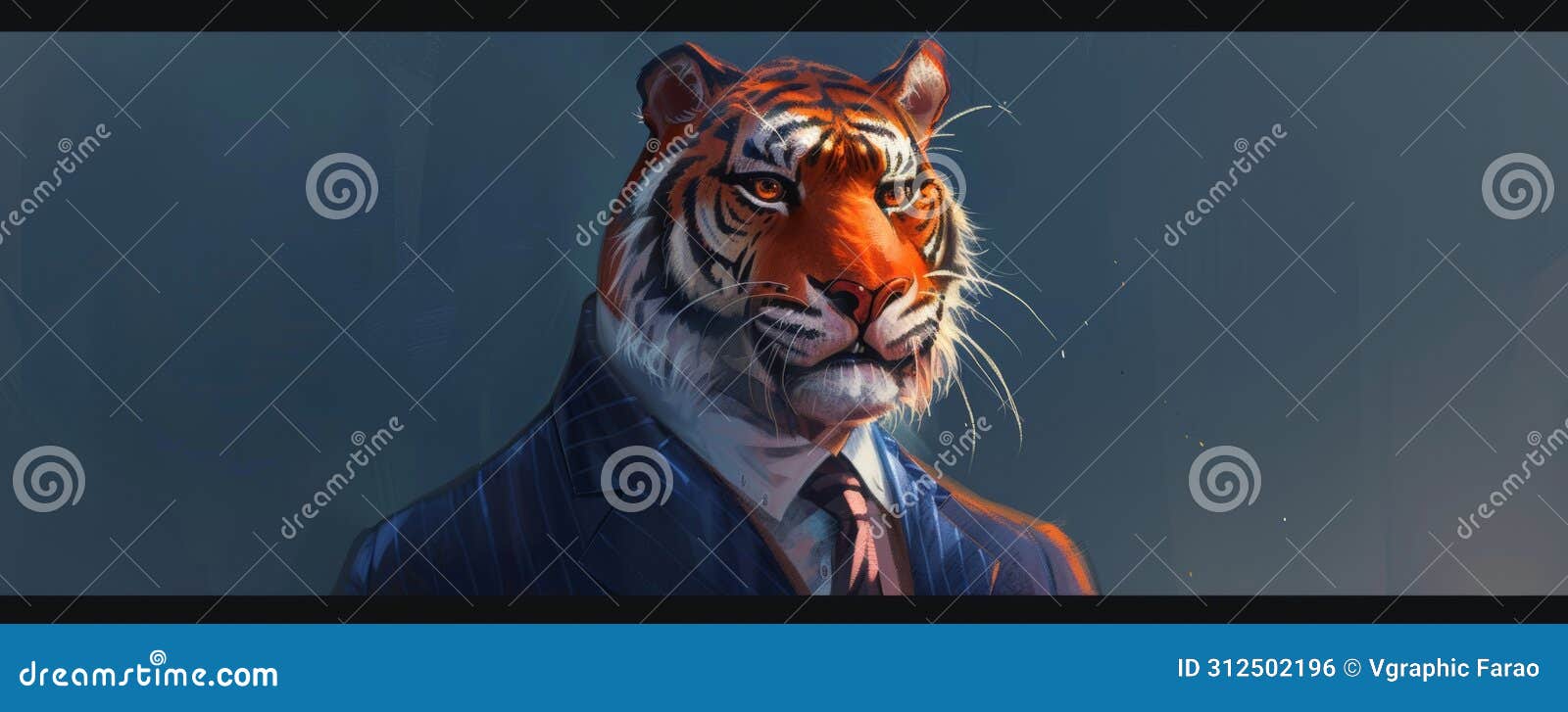Anthropomorphic Tiger God In Armor: Dnd 5e Character Art Stock Image ...