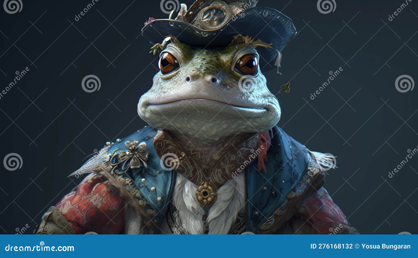Anthropomorphic Victorian Frog, Digital Art Illustration, Generative AI ...