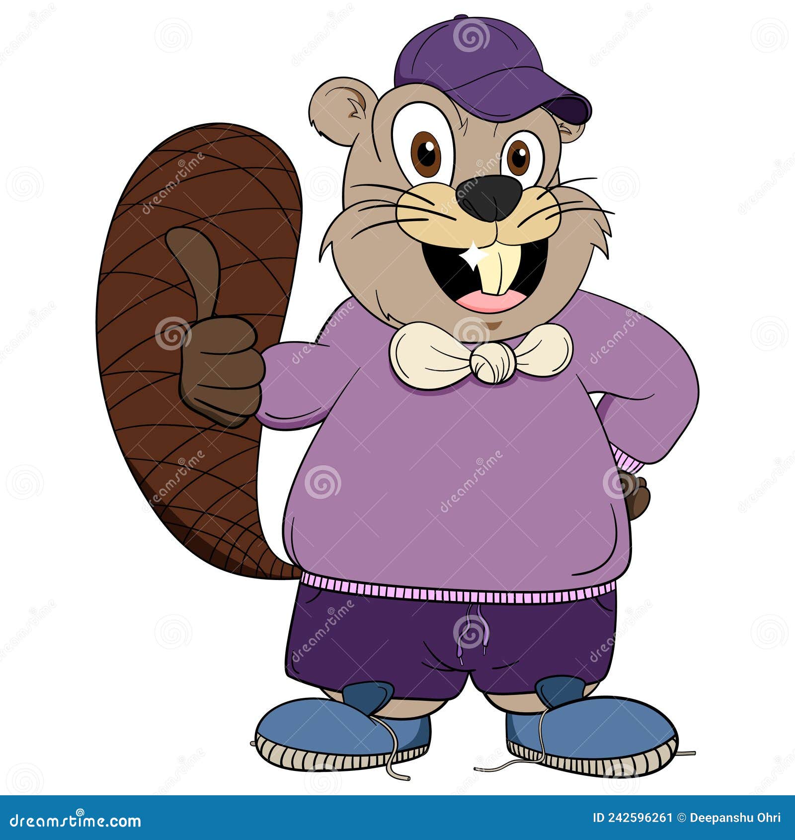 Anthropomorphized Urban Beaver Character Stock Vector - Illustration of ...