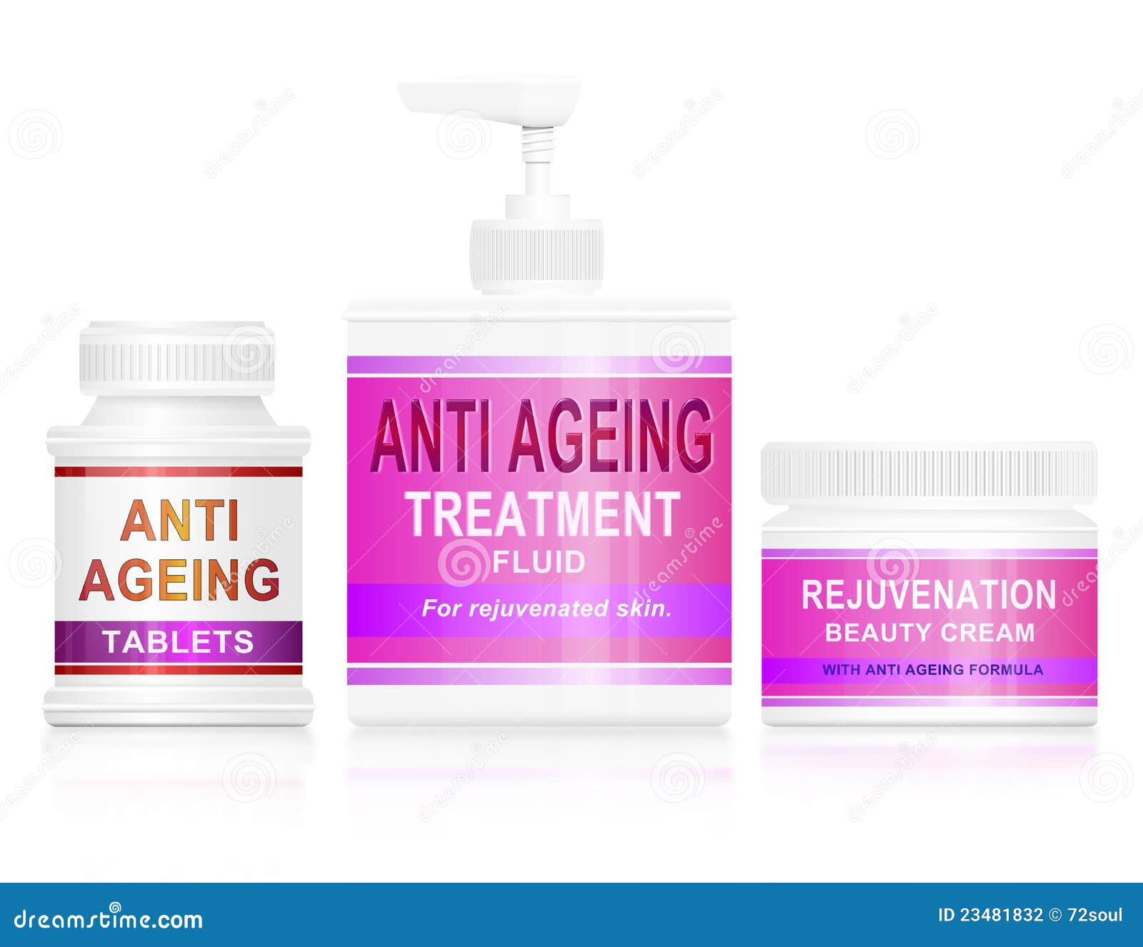 Anti ageing concept. stock illustration. Illustration of assortment ...