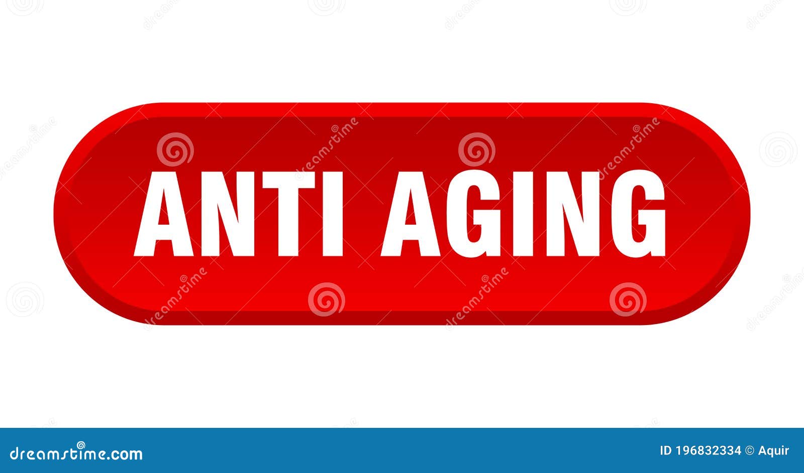 Anti Aging Button. Rounded Sign on White Background Stock Vector ...