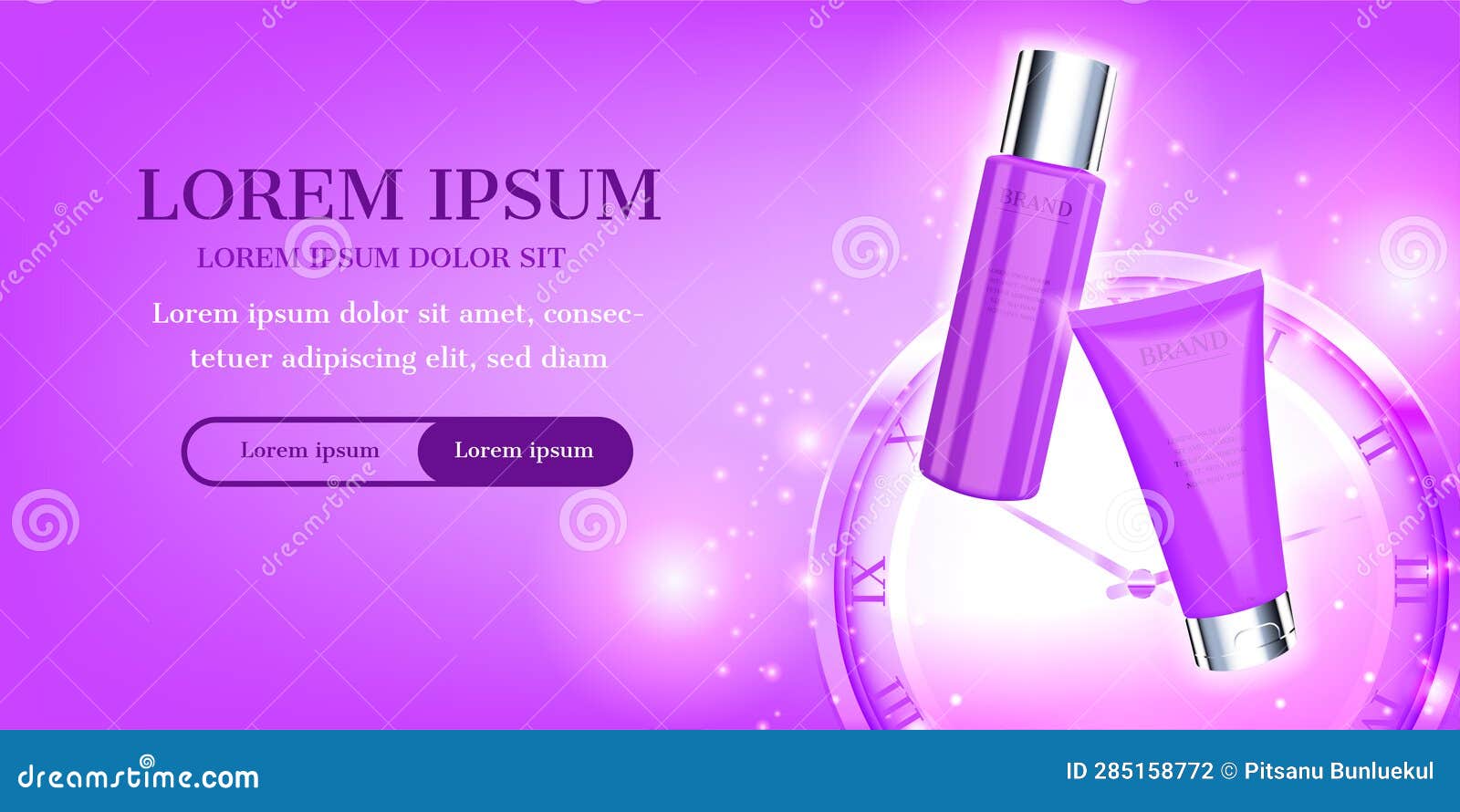 Anti-aging Products Ad Template. Vector Illustration Stock Vector ...