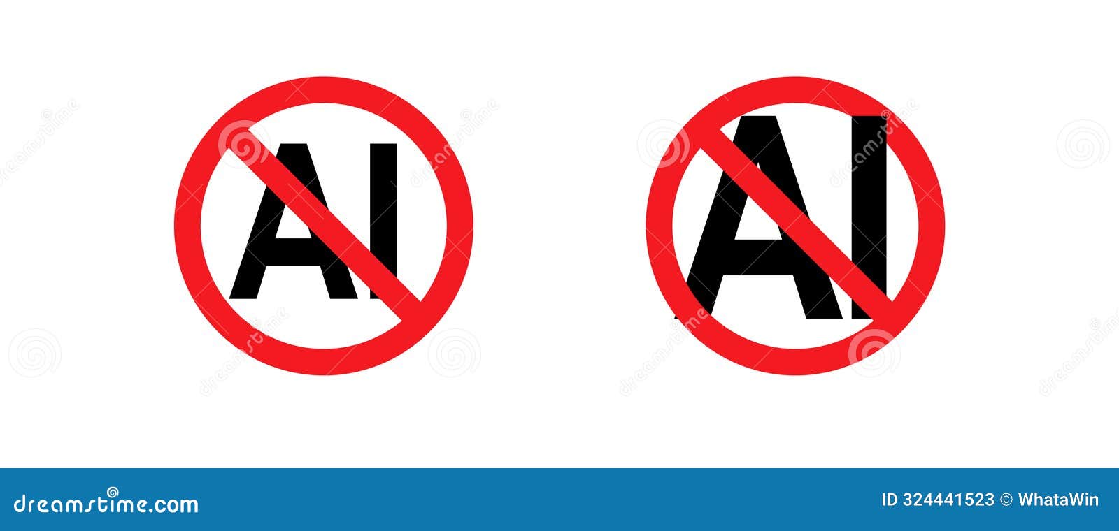 Anti-AI Symbol Vector Artificial Intelligence Stock Illustration ... Anti-AI Symbol Vector Artificial Intelligence Stock Illustration ...
