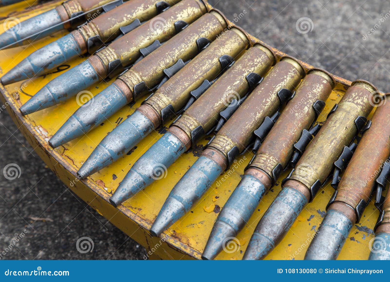 Anti-aircraft Bullet 23 Mm. Stock Photo - Image of metal, weapon: 108130080