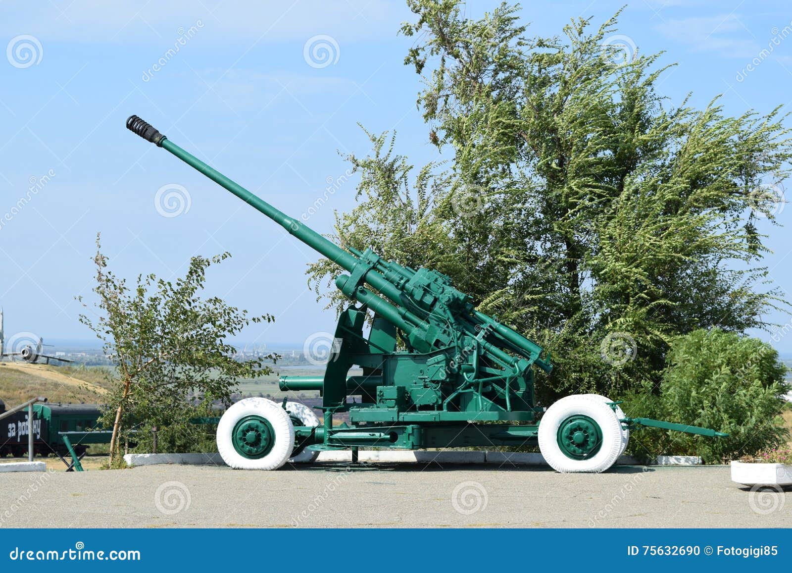 Anti-aircraft Guns. Museum of Weapons Stock Photo - Image of ...