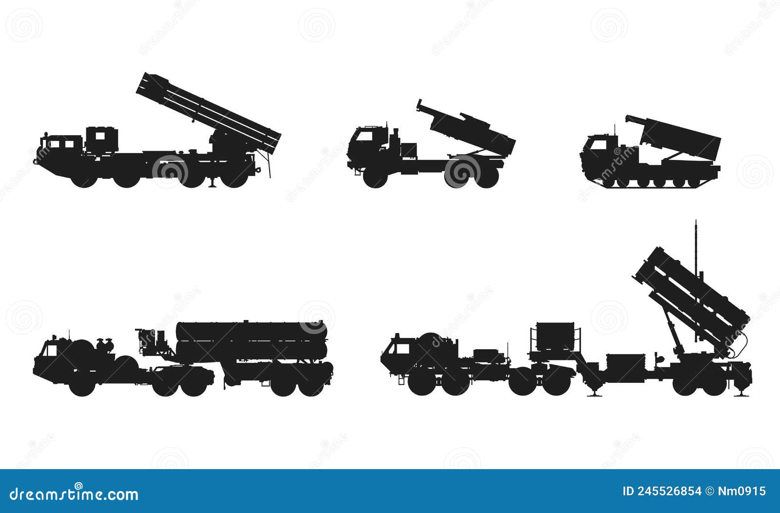 Anti-aircraft Missile Weapon and Multiple Launch Rocket System Stock ...
