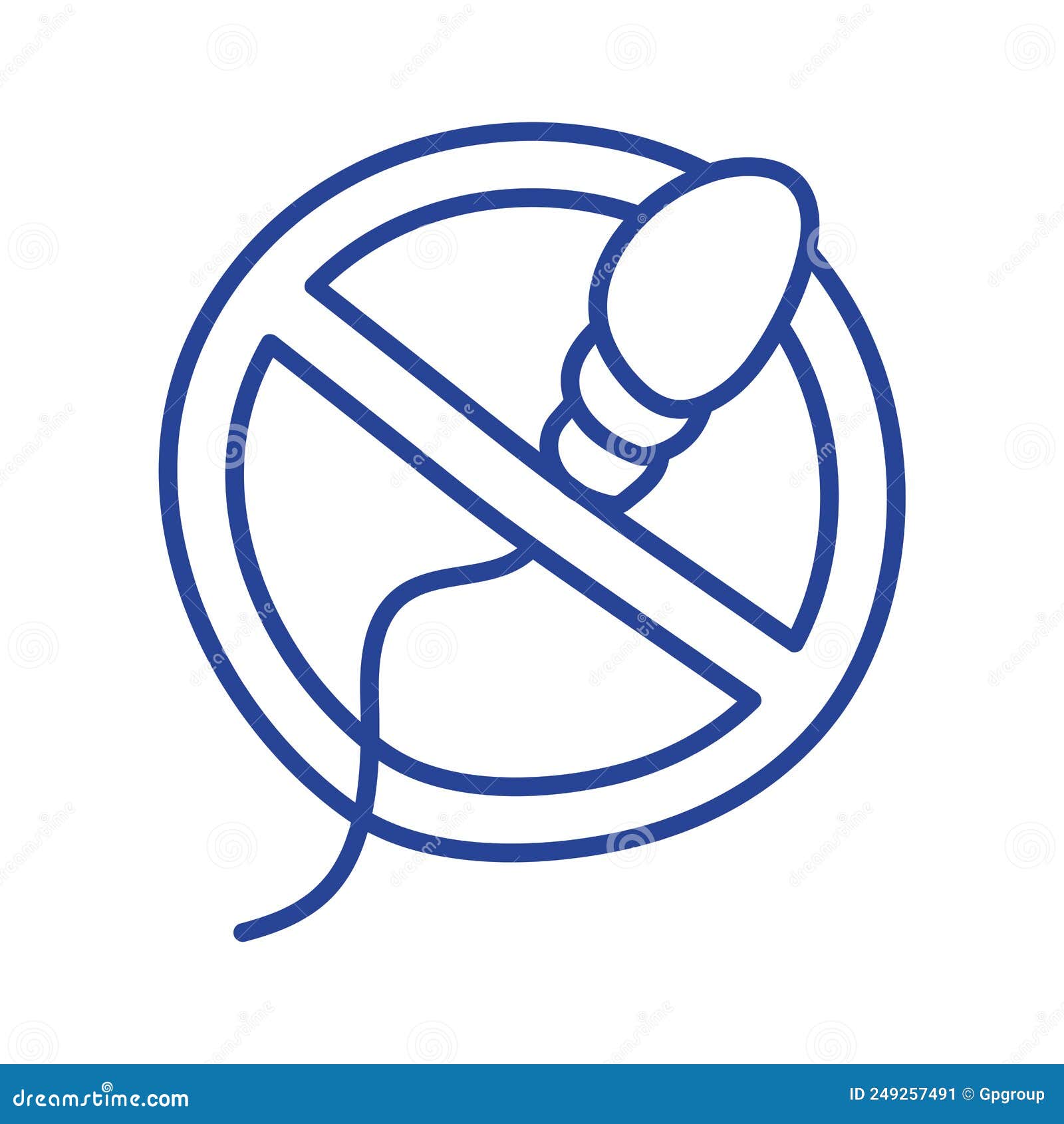 Anti Bacteria Sign. Germ Forbidden Cartoon Symbol Vector Illustration ...