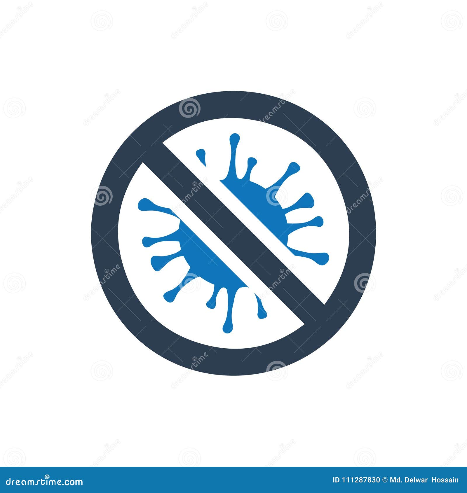 Anti Bacteria Icon stock vector. Illustration of icon - 111287830