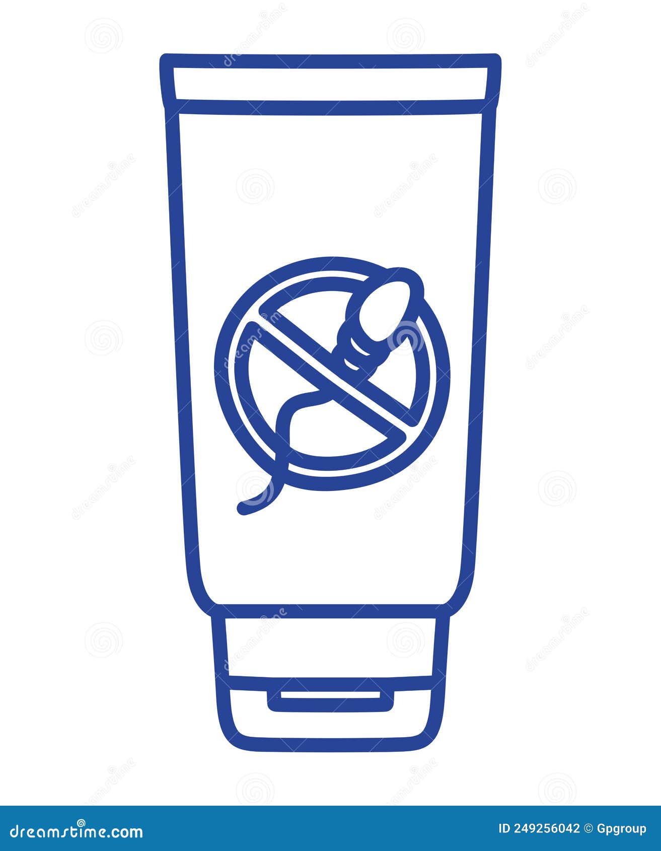 Anti Bacteria Sign. Germ Forbidden Cartoon Symbol Vector Illustration ...