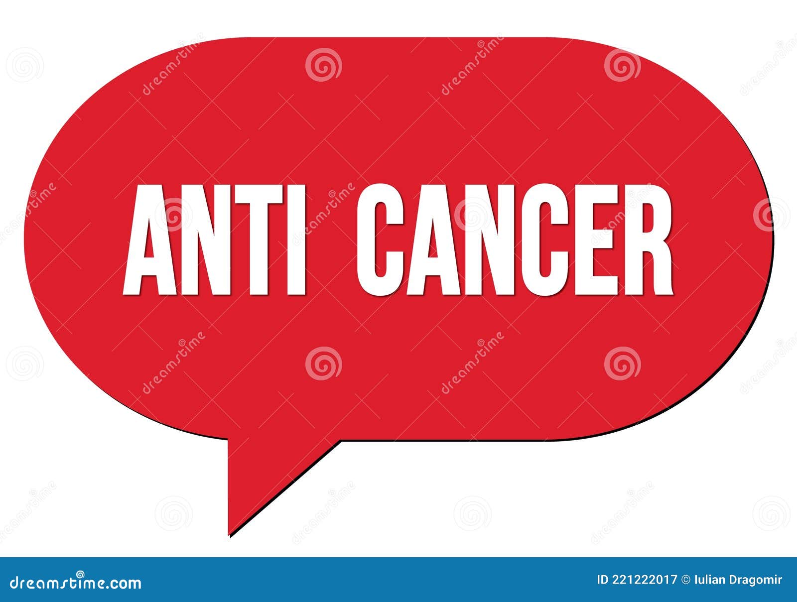 ANTI CANCER Text Written in a Red Speech Bubble Stock Illustration ...