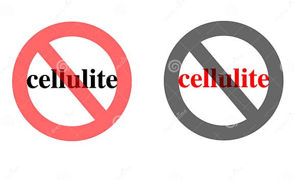 Anti cellulite sign stock illustration. Illustration of word - 11217649