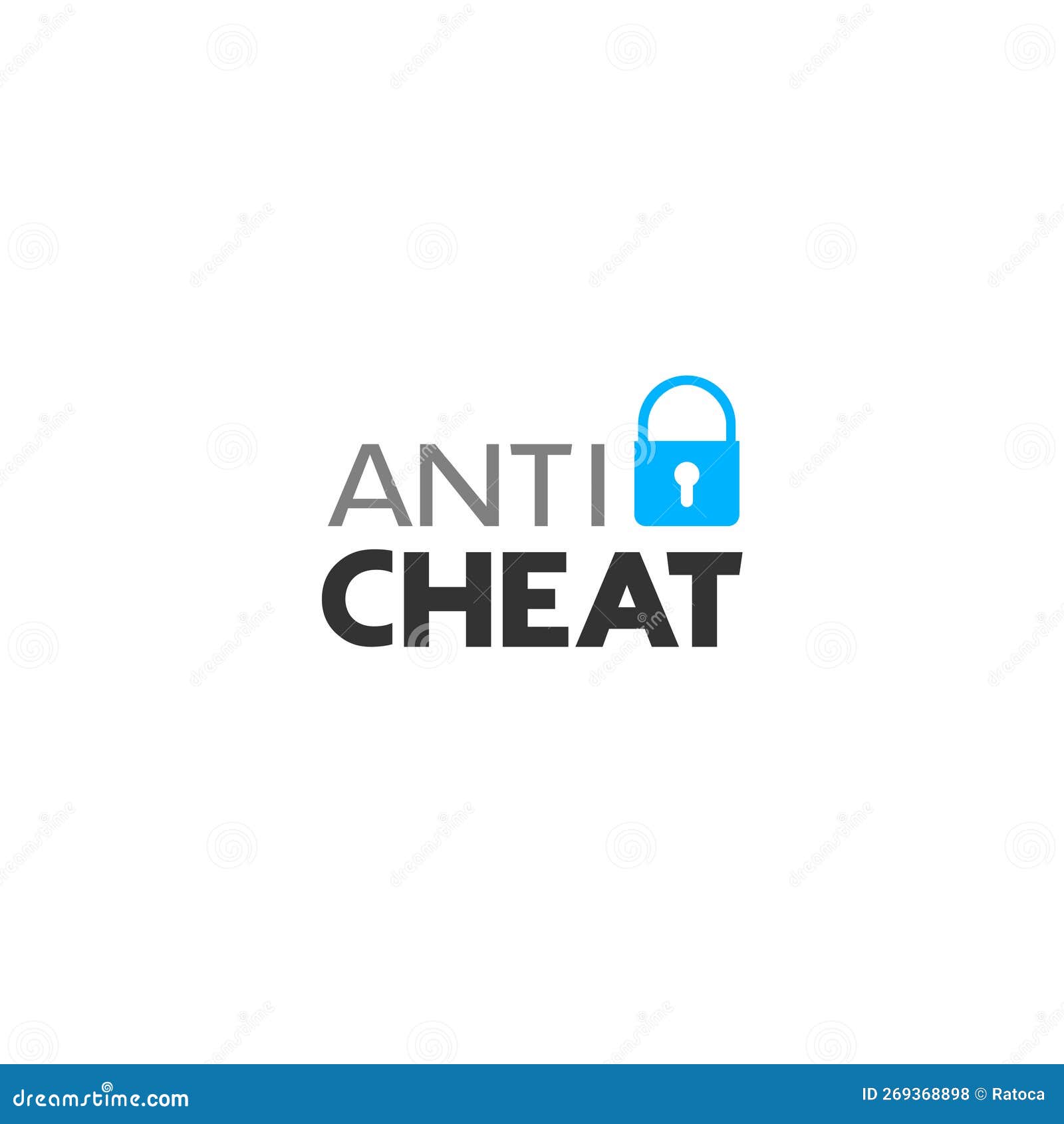 Anti cheat lock symbol stock vector. Illustration of fraud - 269368898