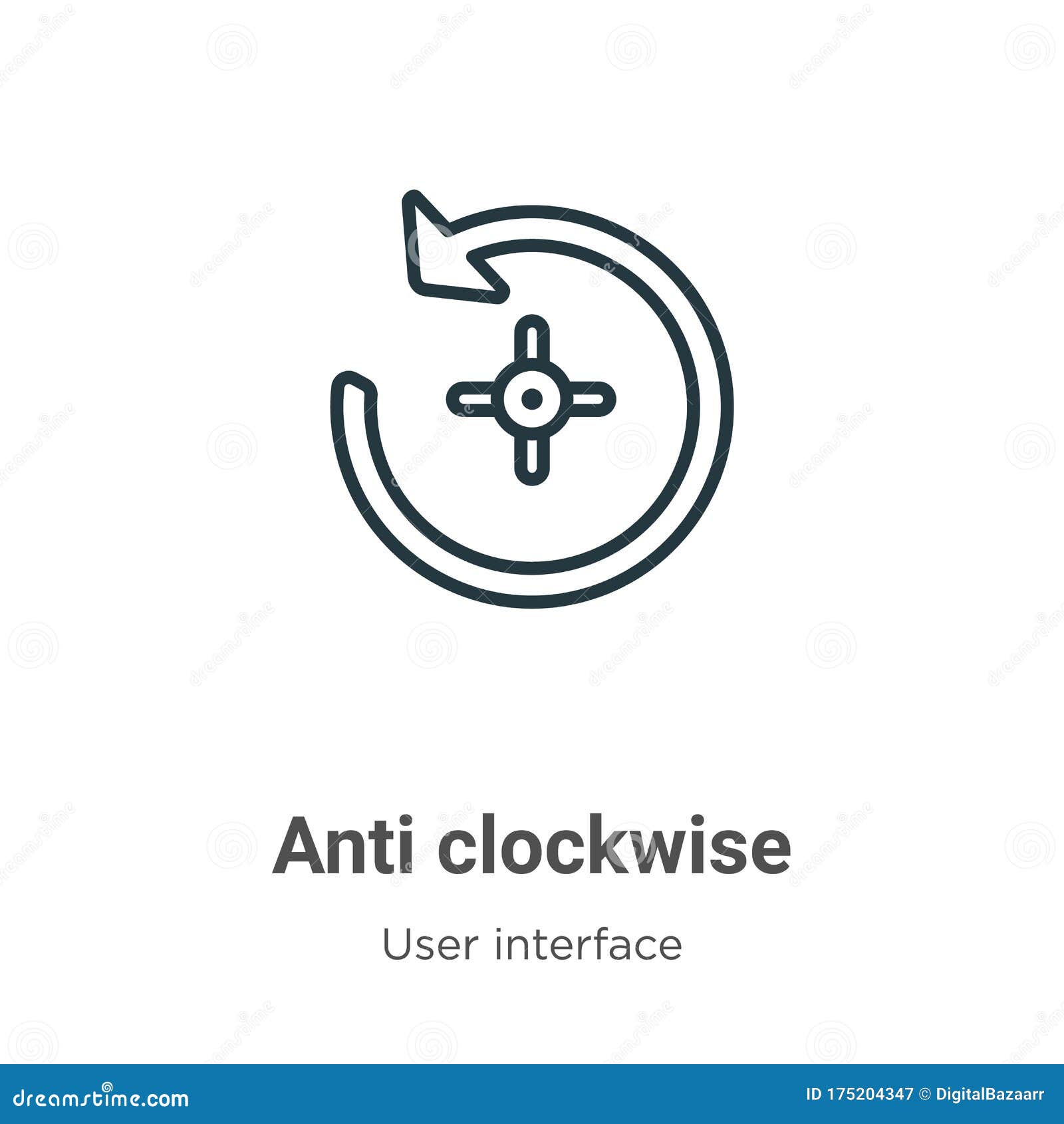 Anti Clockwise Icon Vector Isolated On White Background, Anti Clockwise ...