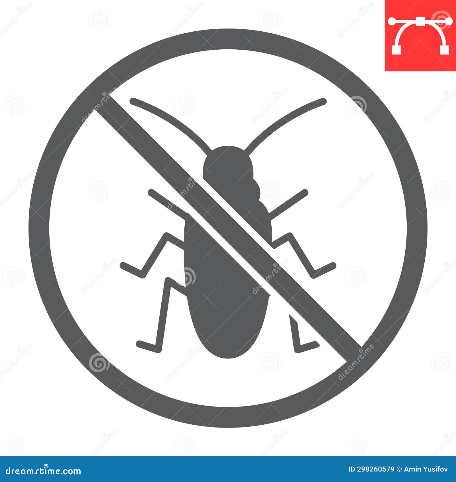 Cockroach Anti Bug Insect Vector Sign. Fumigation Cockroach Control ...