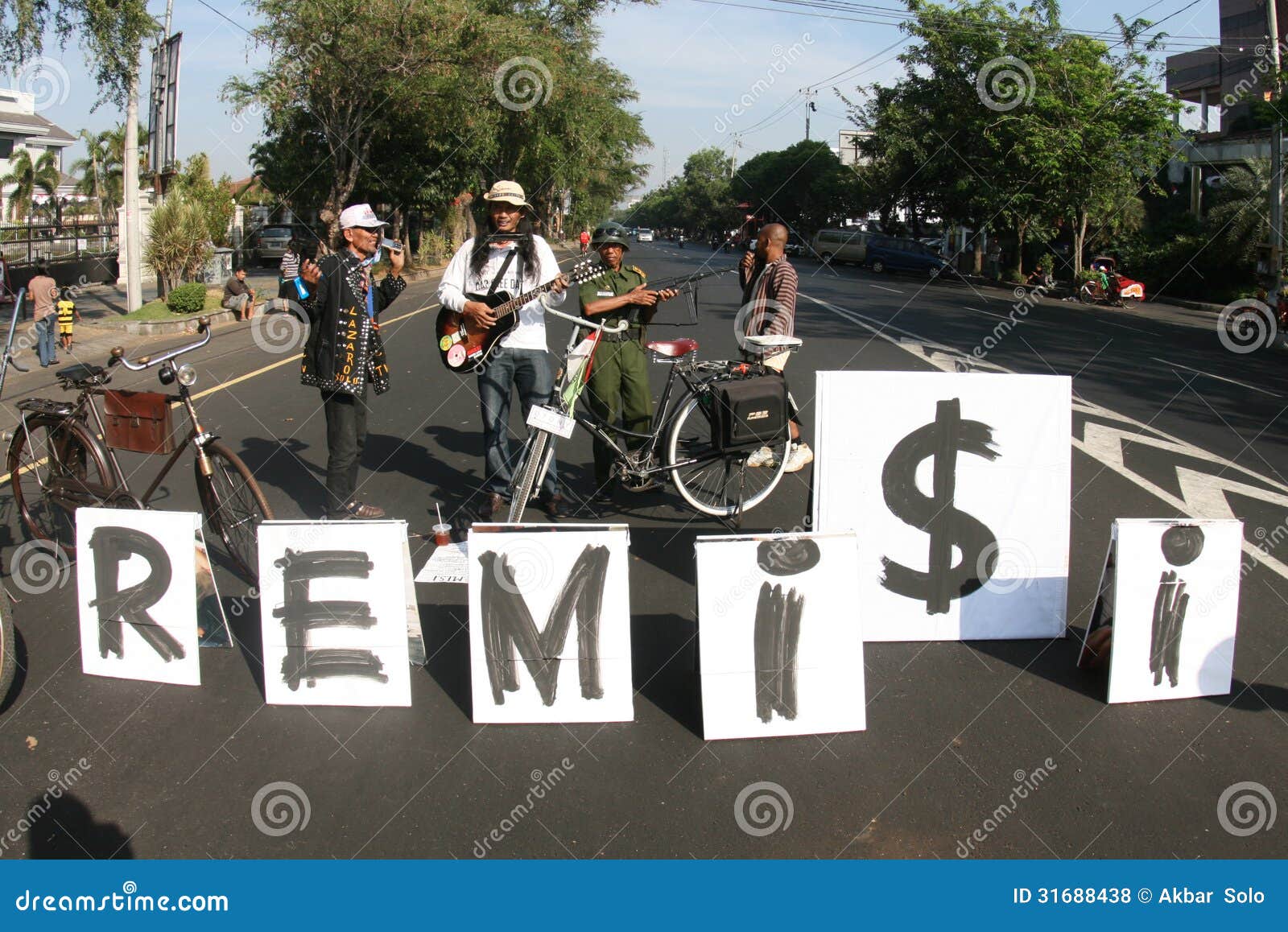 Anti-corruption Demonstration in Indonesia Editorial Stock Photo ...
