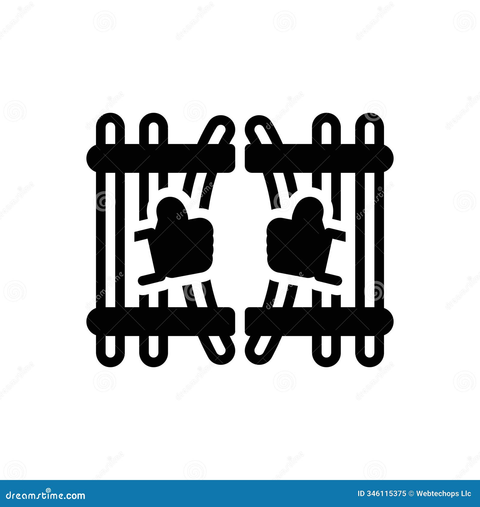 Black Solid Icon for Anti Corruption, Anti and Break Stock Vector ...