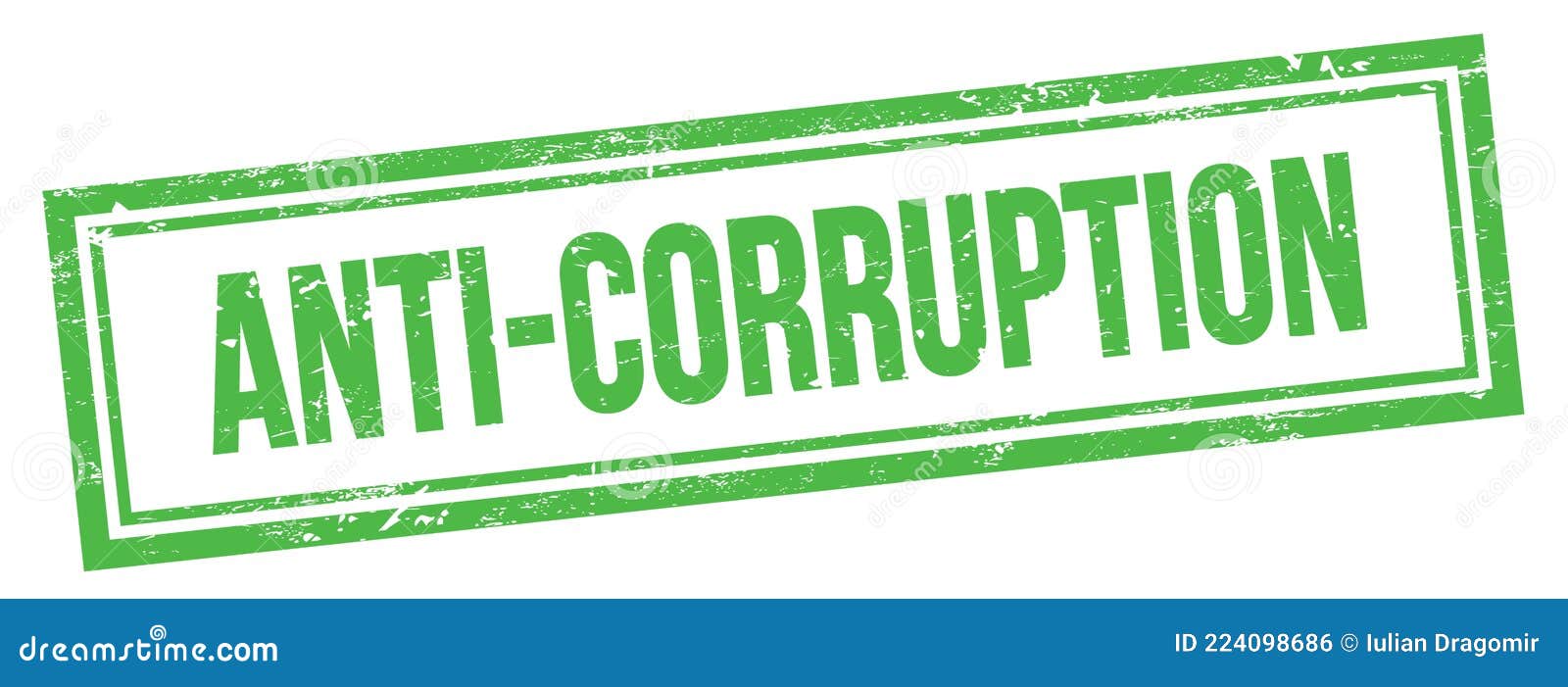 ANTI-CORRUPTION Text on Green Grungy Vintage Stamp Stock Illustration ...