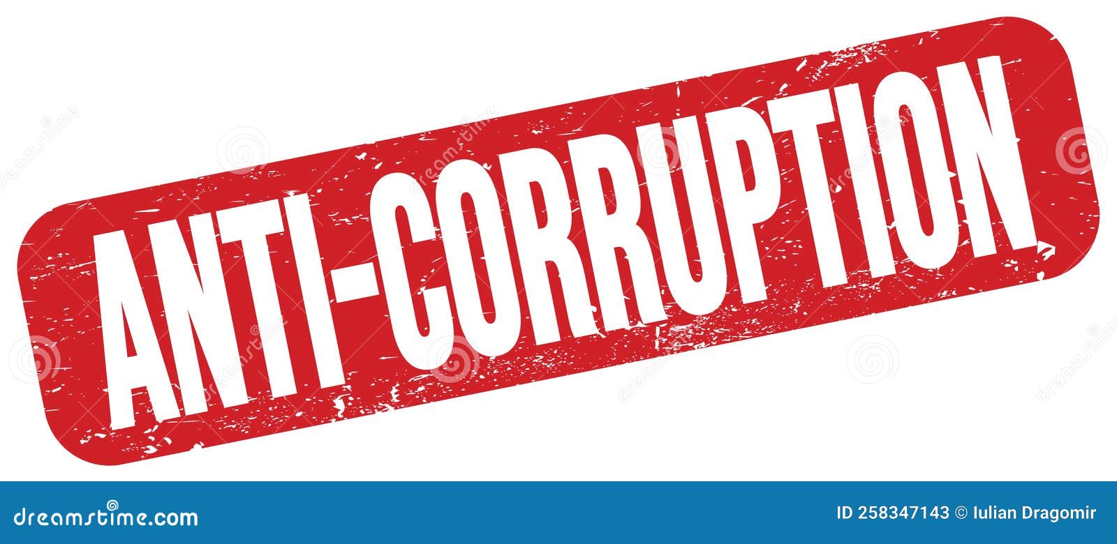 ANTI-CORRUPTION Text on Red Grungy Stamp Sign Stock Illustration ...