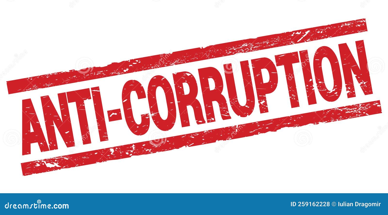 ANTI-CORRUPTION Text on Red Rectangle Stamp Sign Stock Illustration ...