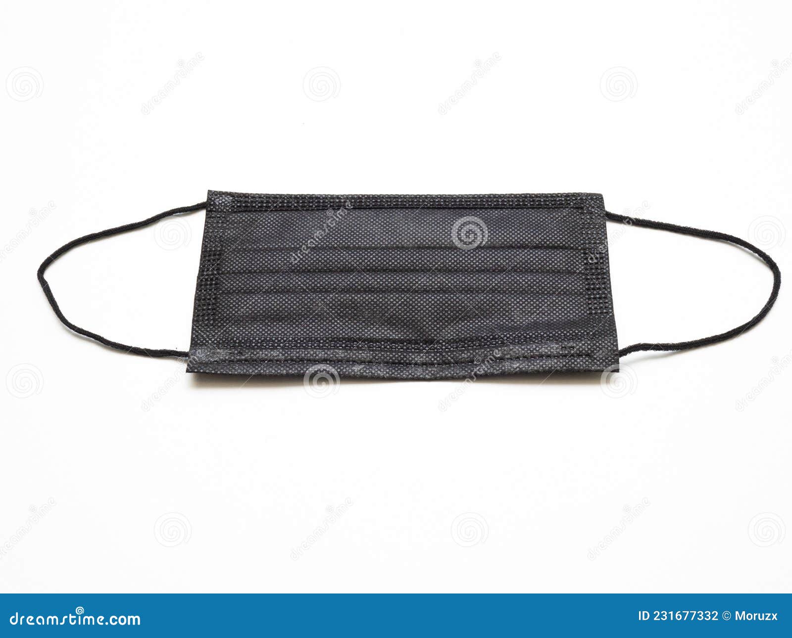 Black Protection Mask Isolated on White Stock Photo - Image of black ...