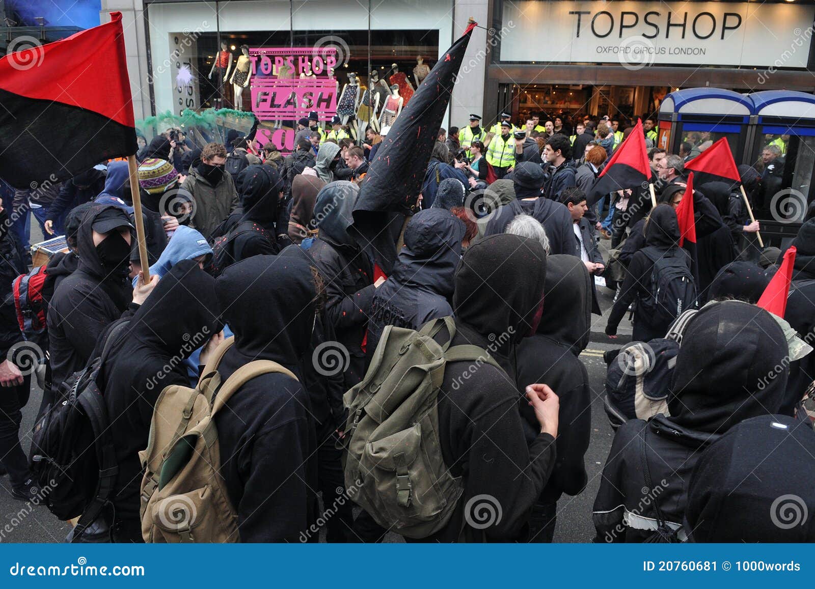 Anti-Cuts Protests in London Editorial Photo - Image of city, anarchy ...